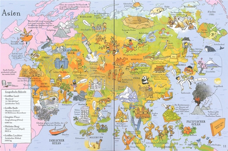 Atlas, für Kinder, Weltatlas, Usborne, Bilder, Karte - Düsseldorf